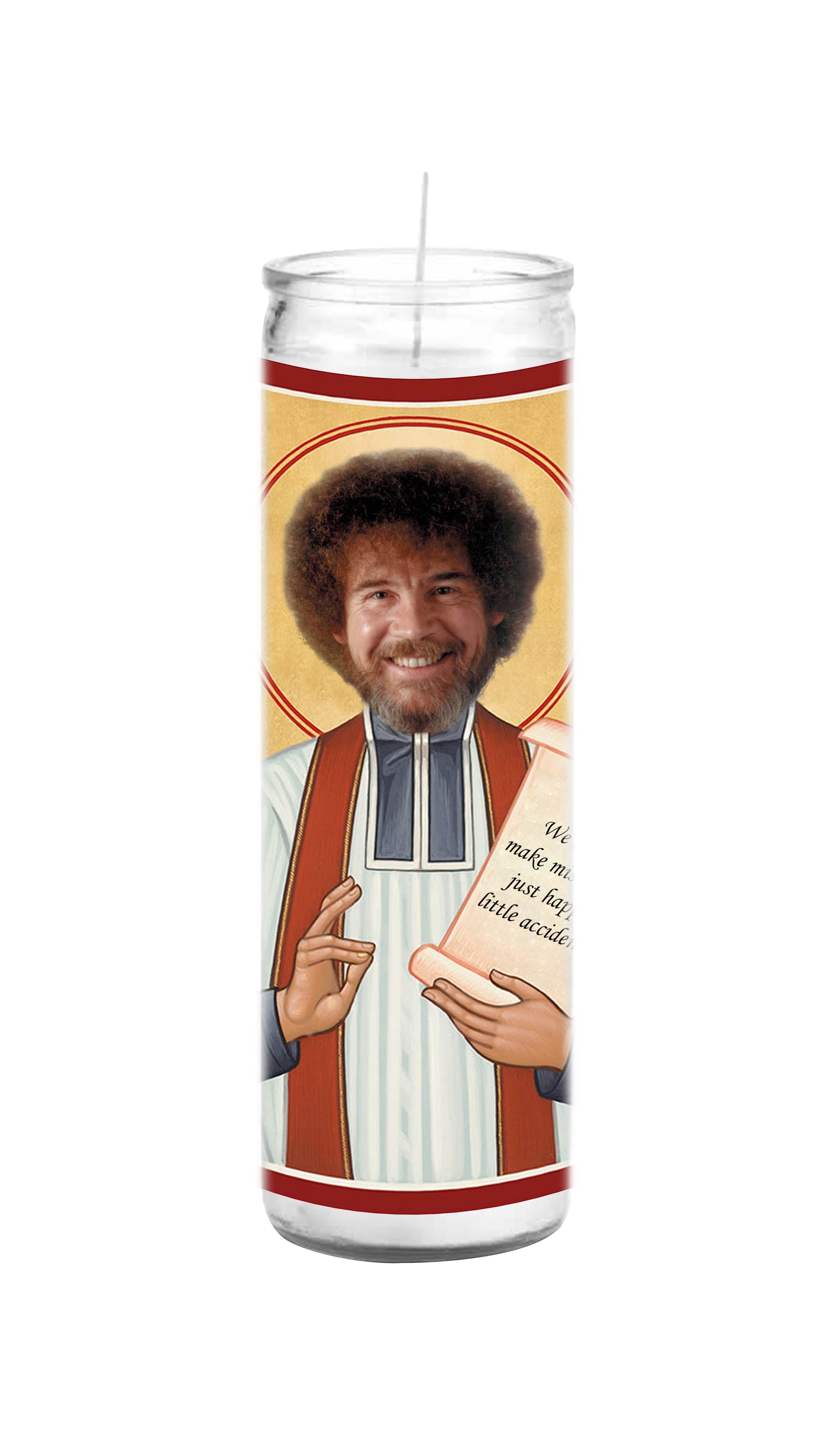 Bob Ross Celebrity Prayer Candle – Celeb Prayer Candles